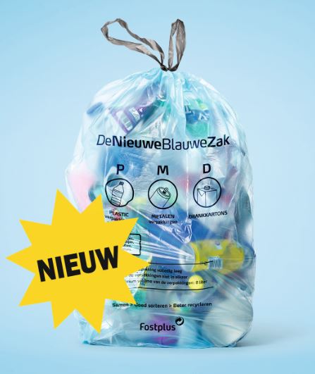 Oude "roze" plastics-zak geldig tot 31 maart, nieuwe blauwe zak vanaf 1 ...