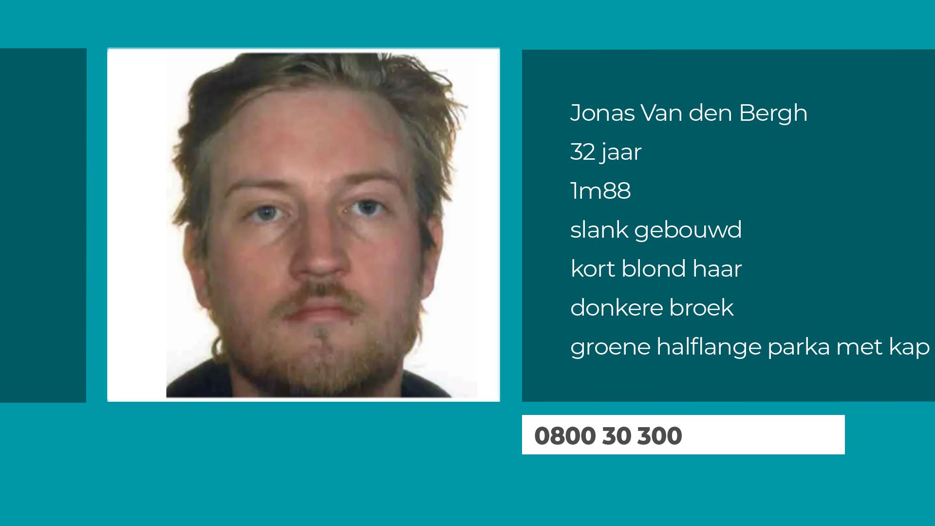 Opsporingsbericht: Jonas Van den Bergh verdwenen in Lier | RTV