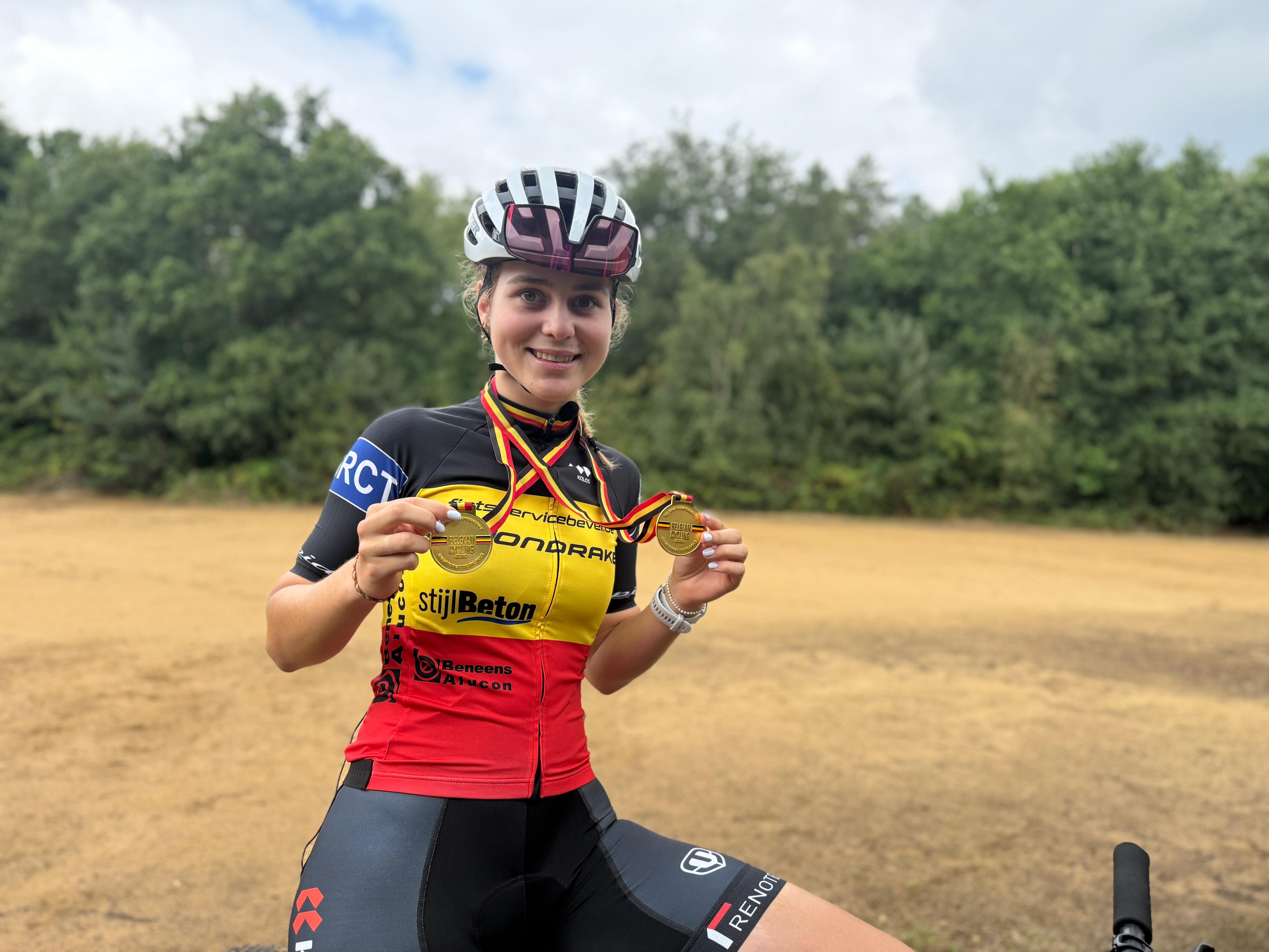 Liese Geuens kroont zich twee keer tot Belgisch kampioen mountainbiken ...