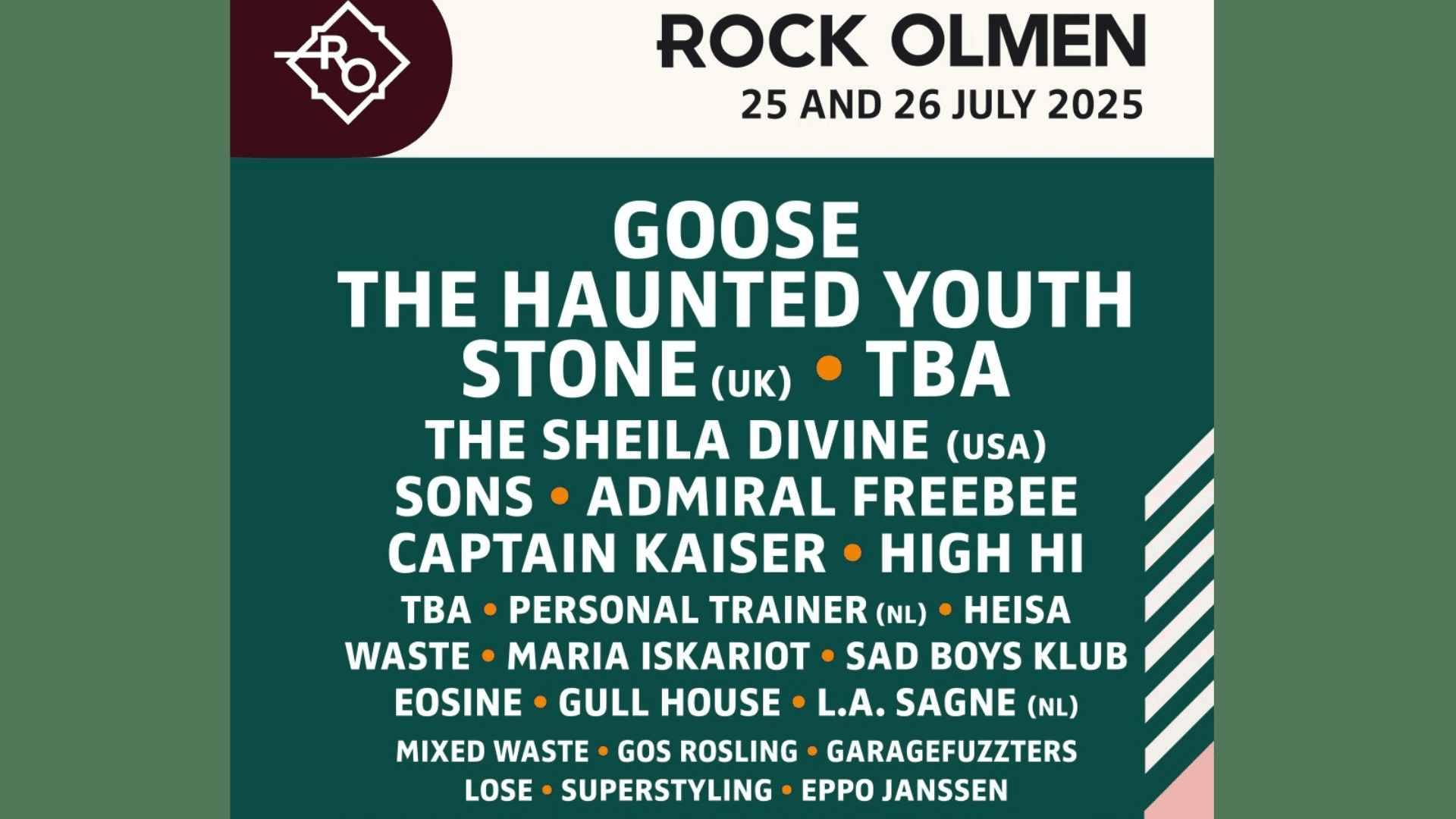 Rock Olmen dropt eerste namen: STONE, GOOSE en The Haunted Youth | RTV