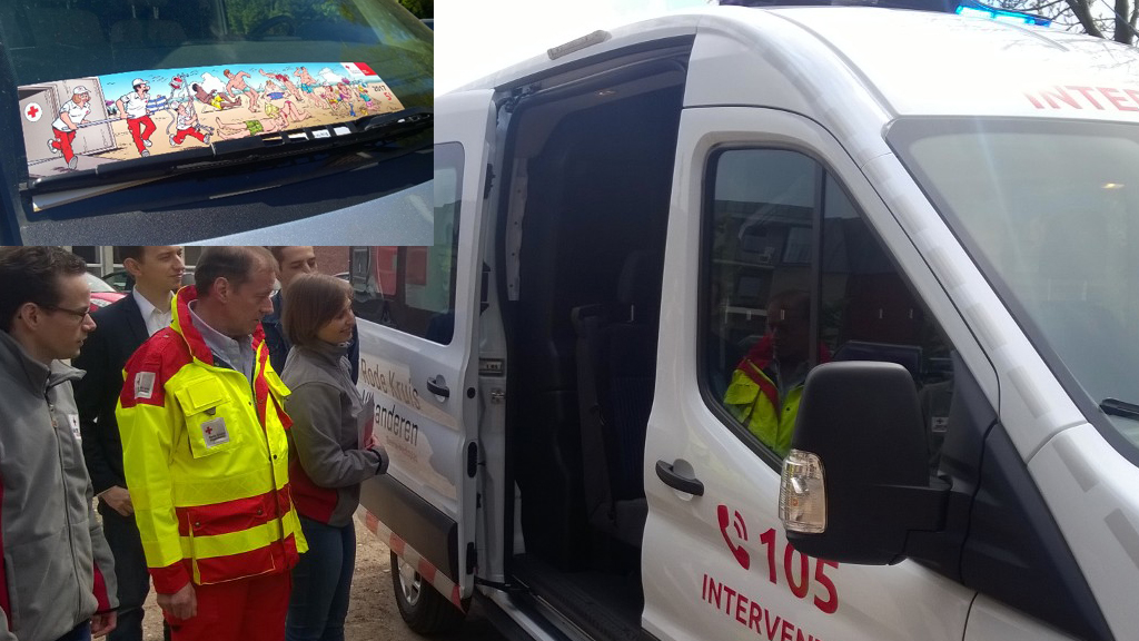 Eerste Rode Kruis-stickers verkocht in Merksplas en Beerse | RTV