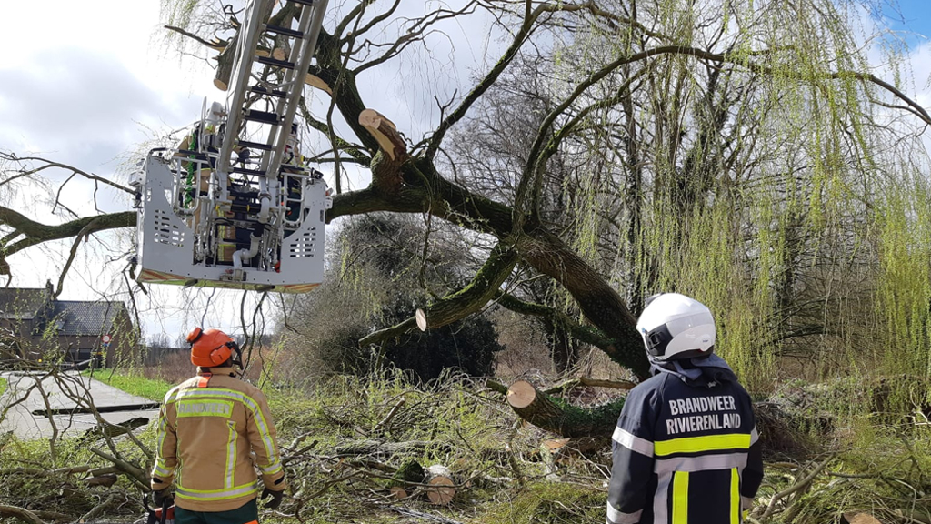 Hulpdiensten druk in de weer met opruim stormschade | RTV